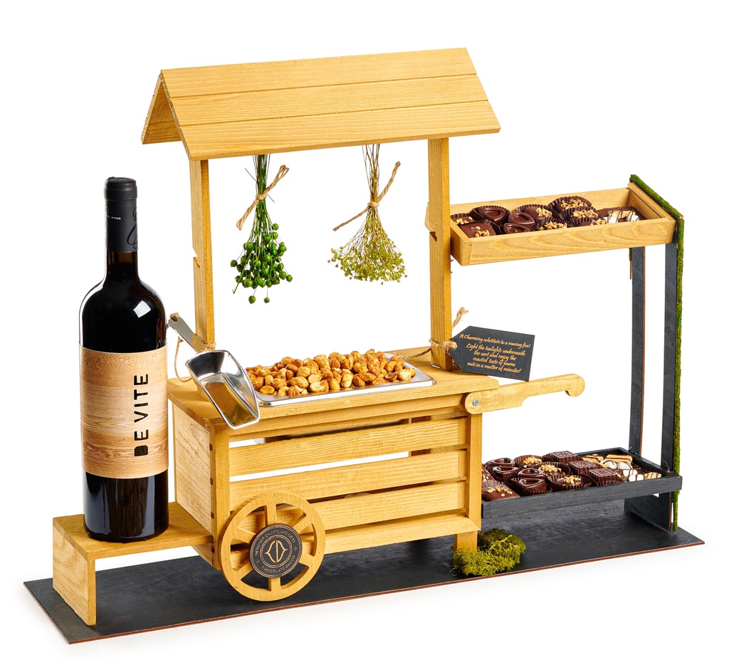 Nut Warmer Cart | Chocolate Decor